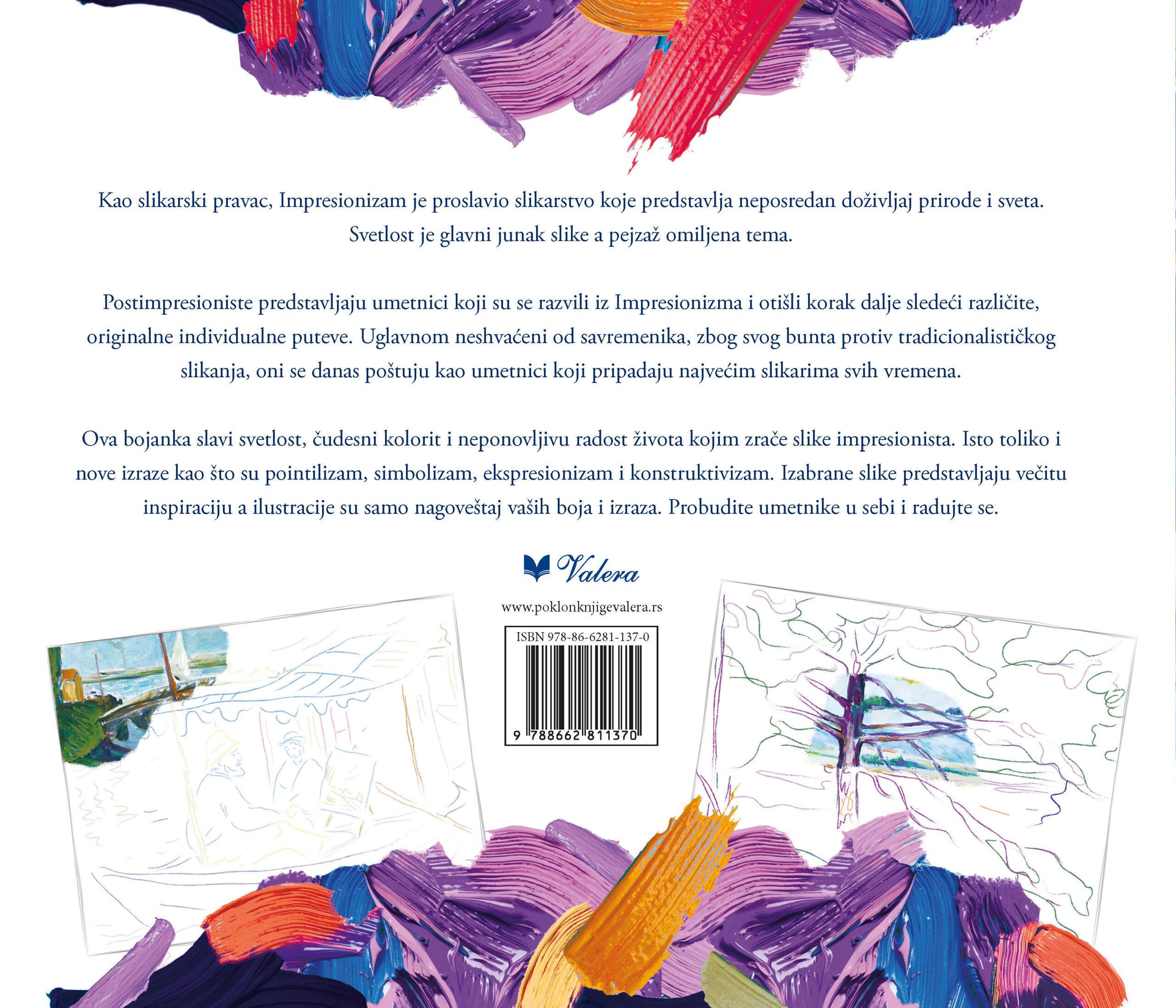 Remek dela slikarstva - Impresionisti i postimpresionisti, bojanka ...